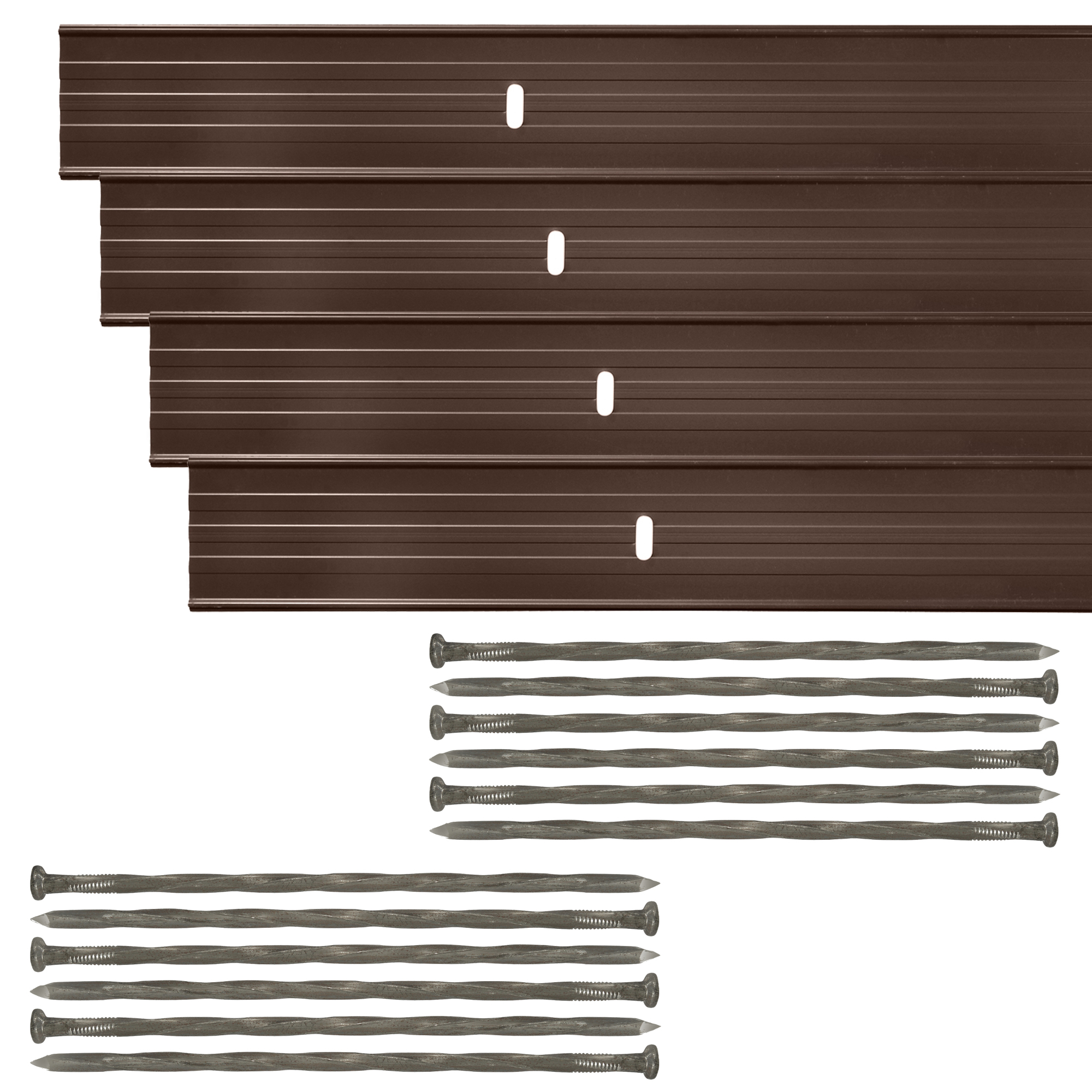 Aluminum Landscape Edging EZ Edging Brown EZedge 1/8" x 4" x 6' (24 ...