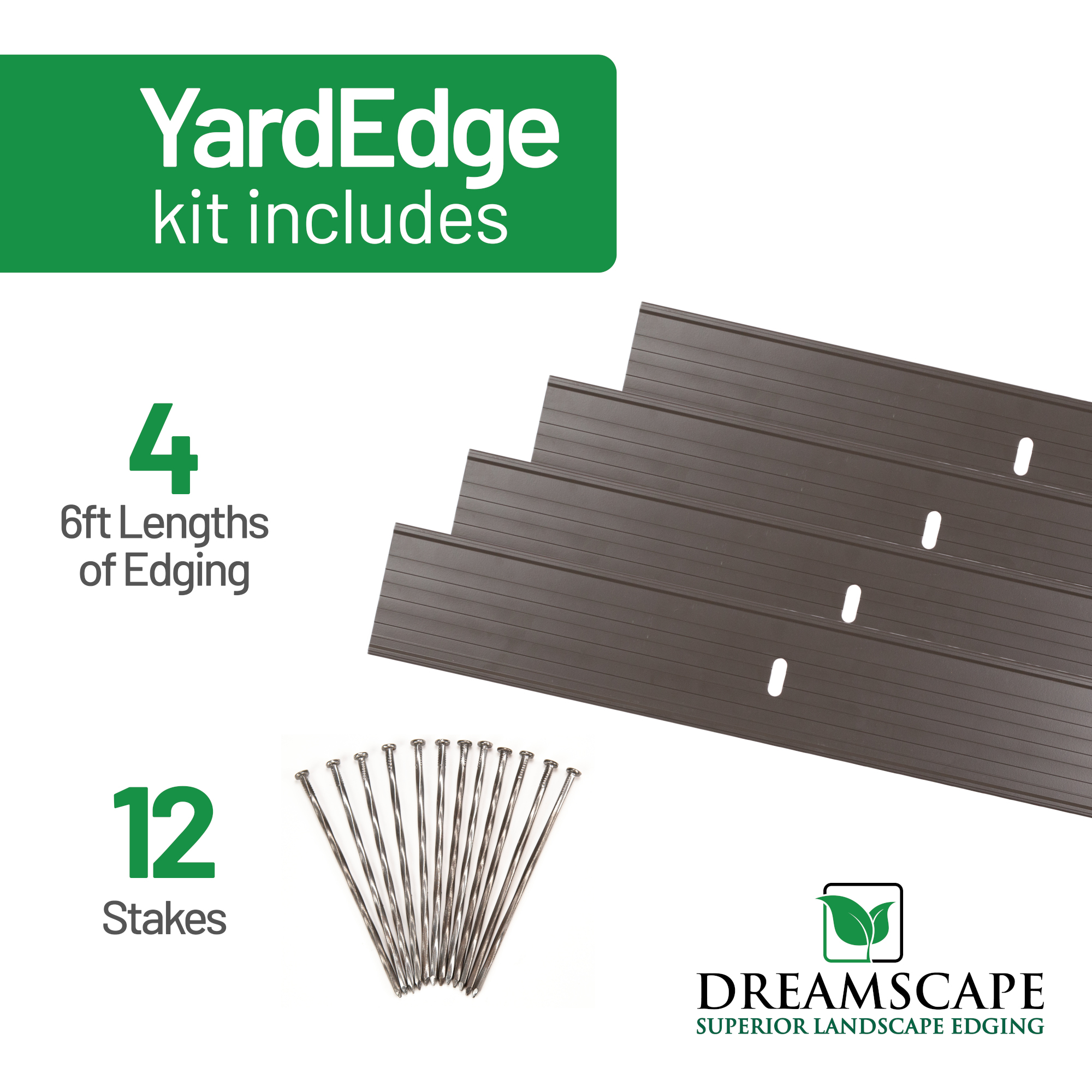Aluminum Landscape Edging YardEdge YardEdge 6' Bronze DuraFlex (Box of ...